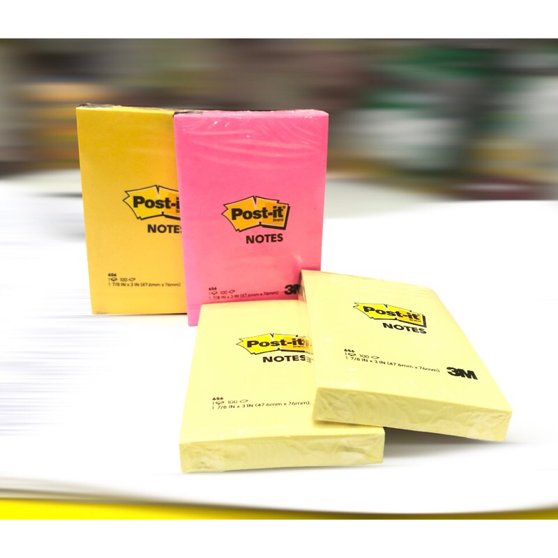3MPost it note No.656 ขนาด 2*3 นิ้ว (47.6mmx76mm) กระดาษโน้ต มีกาวในตัว ...