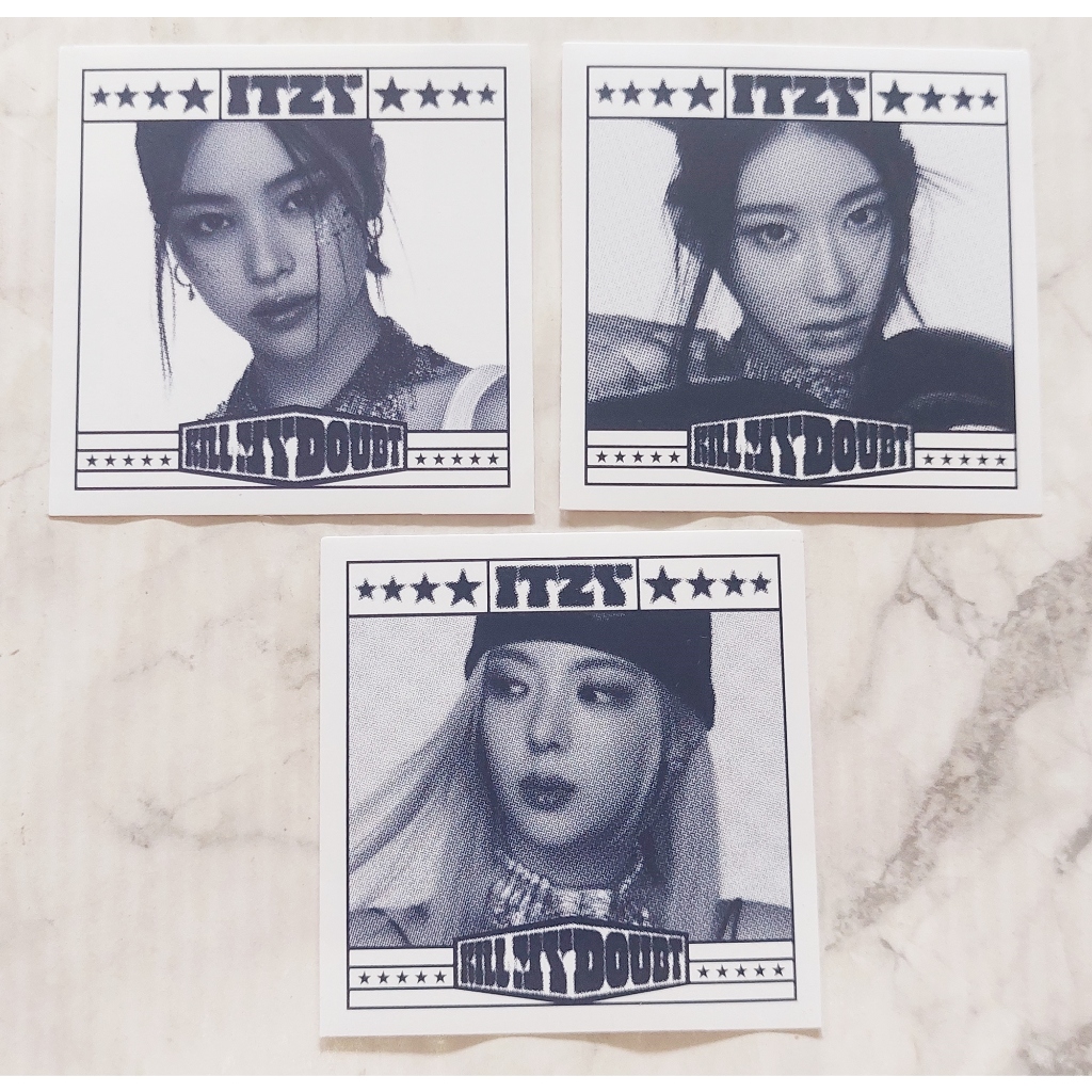 การ์ด Stamp Sticker ของแท้ จาก CD อัลบั้ม ITZY - KILL MY DOUBT Album ...