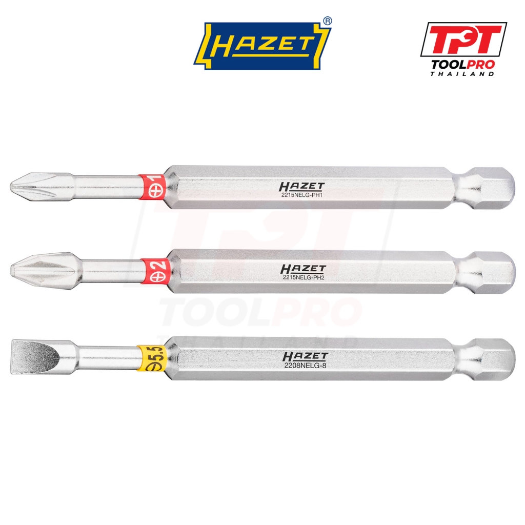 Hazet ดอกไขควง PH1/PH2/-5.5 x 89mm, 1ชิ้น, Phillips/Slotted Bit ...