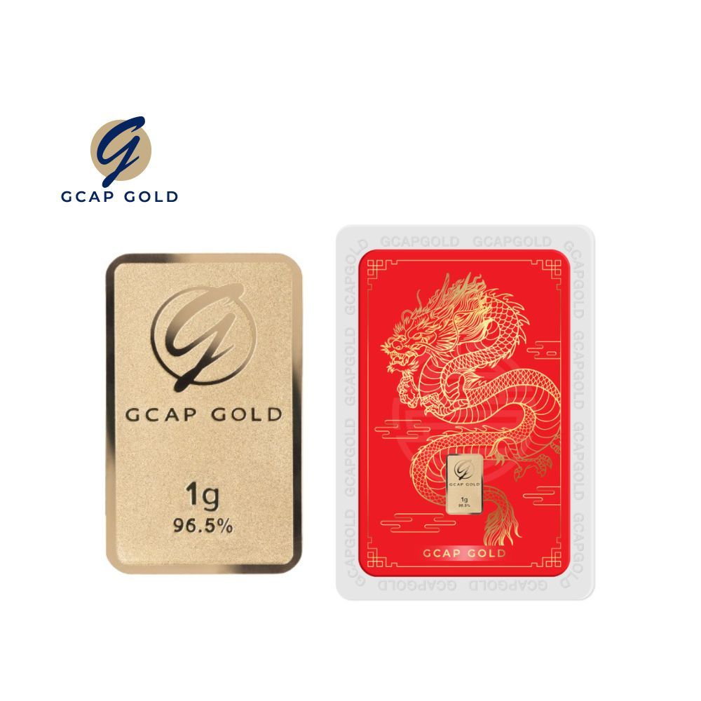 GCAP GOLD ทองคำแท่ง 1 กรัม ลาย จักรพรรดิมังกร ทองคำ 96.50% 🚚 จัดส่งฟรี👍 ...