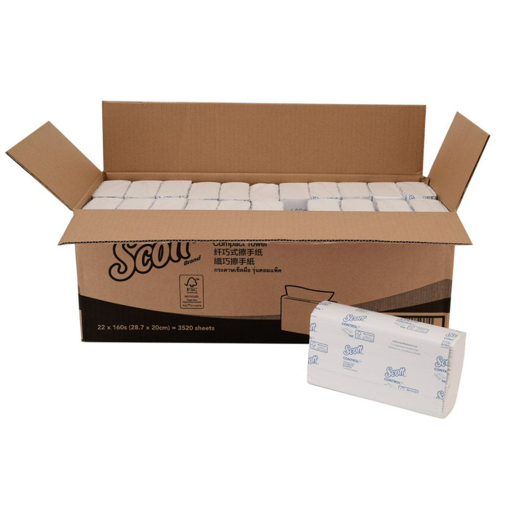 SCOTT CONTROL กระดาษเช็ดมือแบบแผ่น สก๊อตต์ คอนโทรล คอมแพค ทาวเวิล รหัส ...