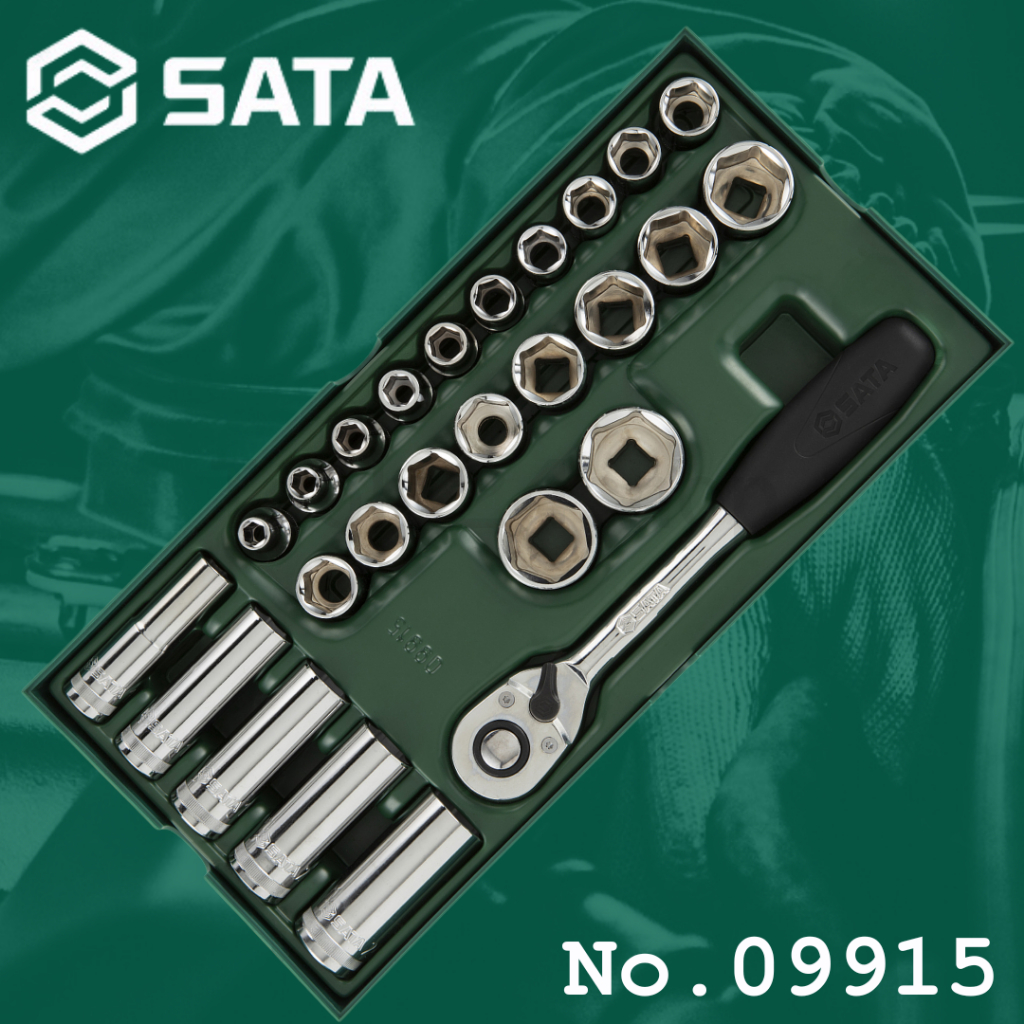 SATA ชุดลูกบล็อก ขนาด 1/2 นิ้ว 26 ชิ้น No.09915 | Shopee Thailand