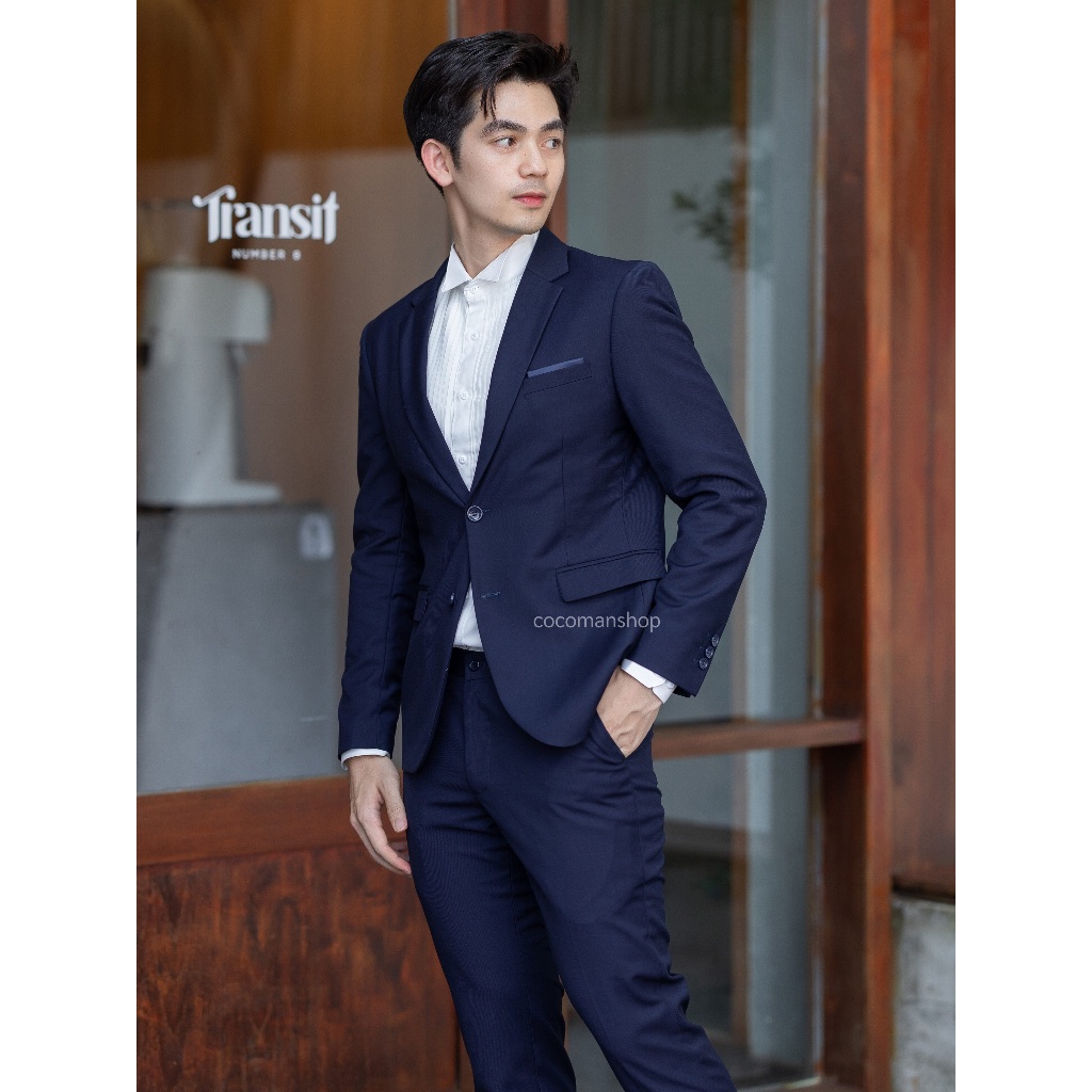 COCO-MAN ( ชุดสูทใส่รับปริญญา 🧑‍🎓) เสื้อสูทกระดุม 2 เม็ด สีกรมท่าเข้ม ...