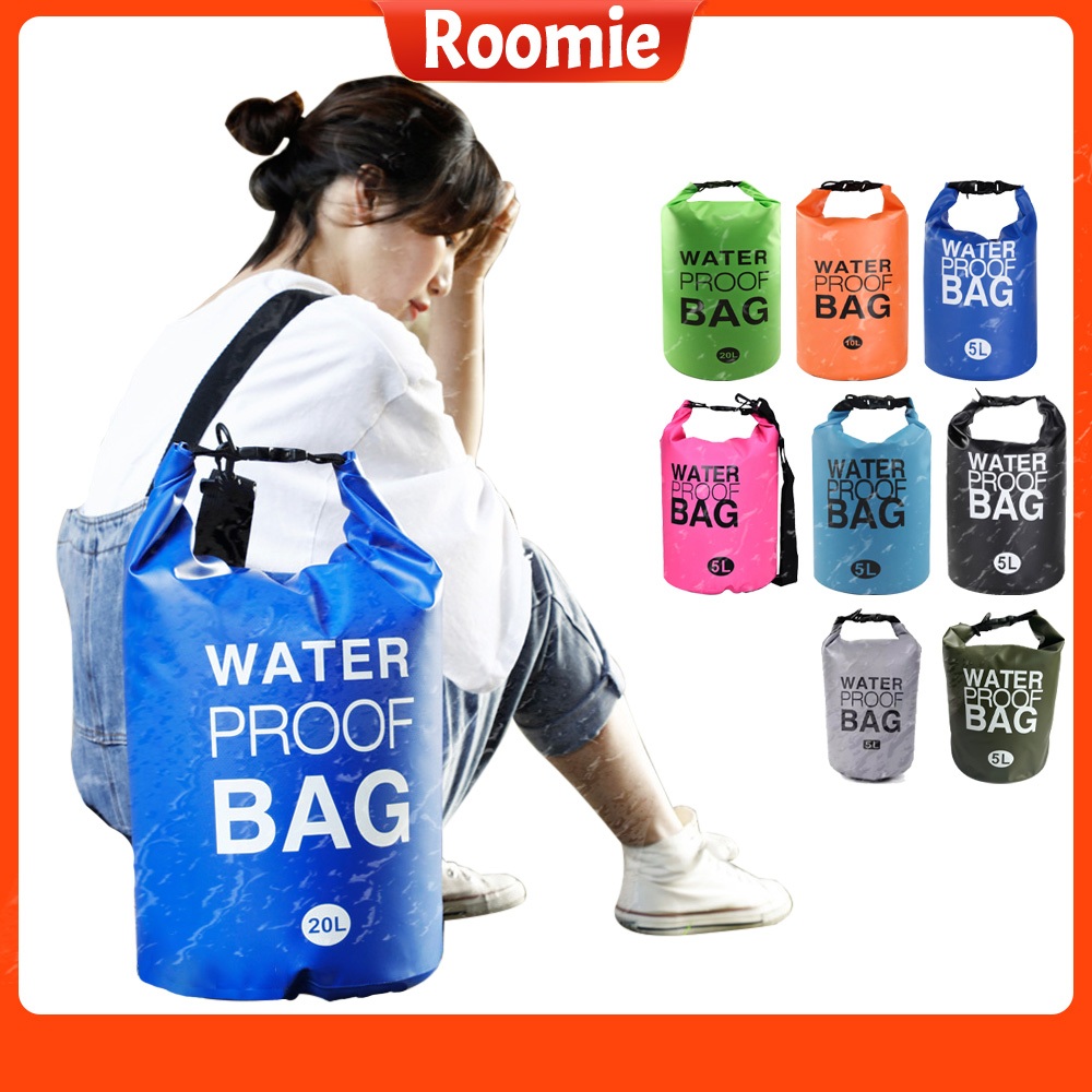 Roomie ปลีก/กระเป๋ากันน้ำ ถุงกันน้ำ Waterproof Bag Ocean pack 5L 10L 15L 20L | Shopee Thailand