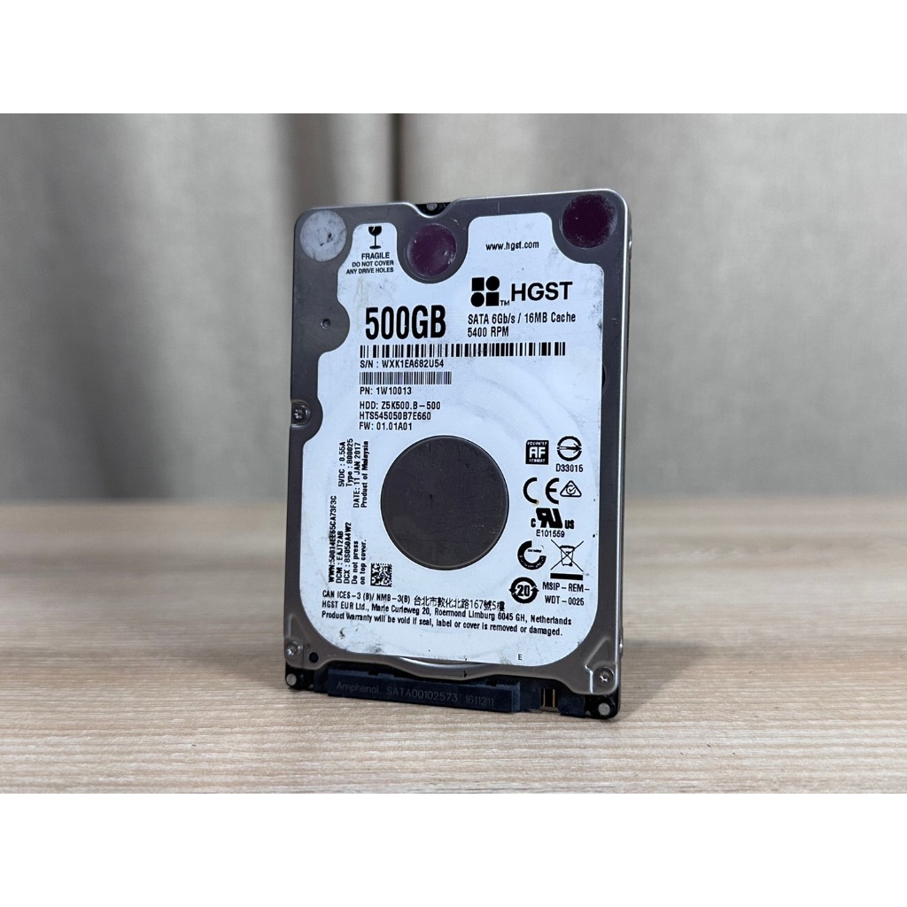 ฮาร์ดดิสไดร์ (Harddisk drive) HGST 500GB 5400RPM Sata lll (2.5" For ...