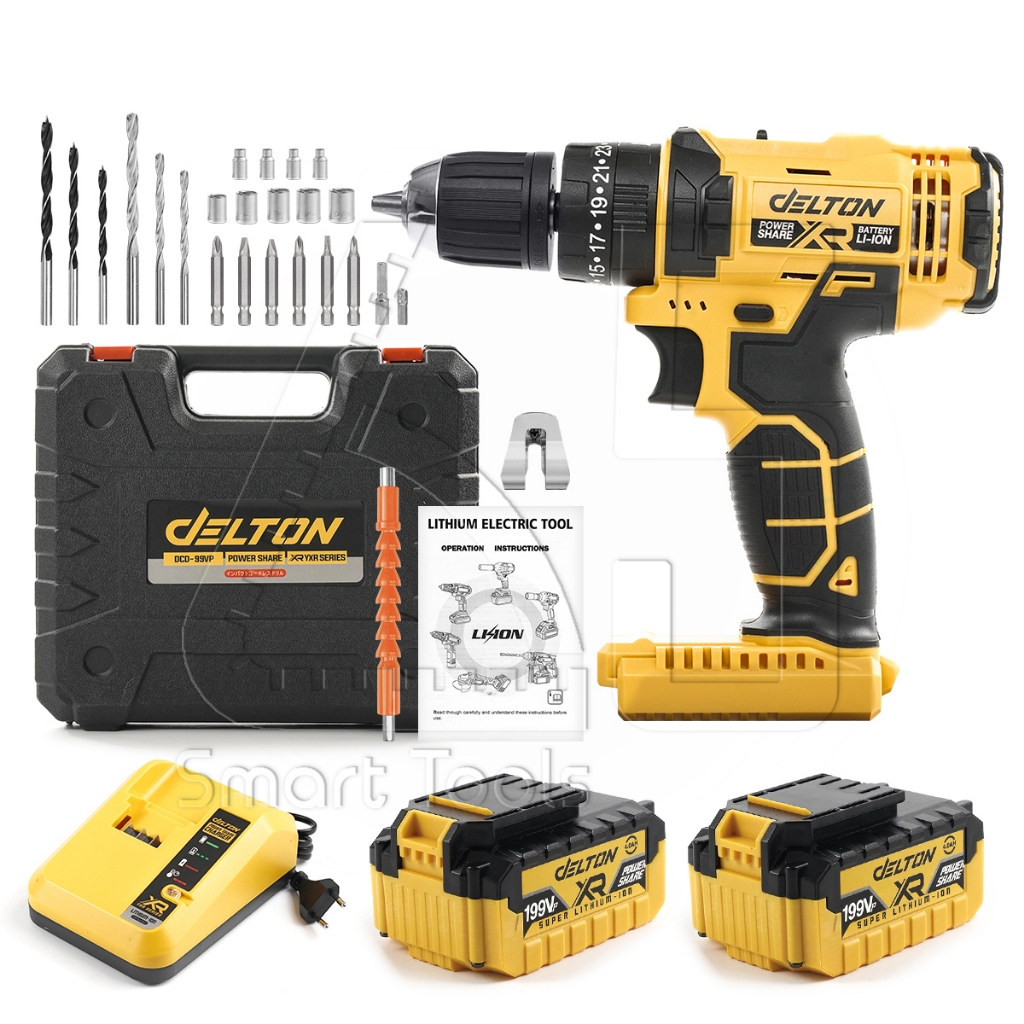 DELTON สว่านไร้สาย 3 ระบบ 99V/199V YXR Series รุ่น DCD-99VP ใช้งานร่วมกับ แบตเตอรี่ Power Share ...