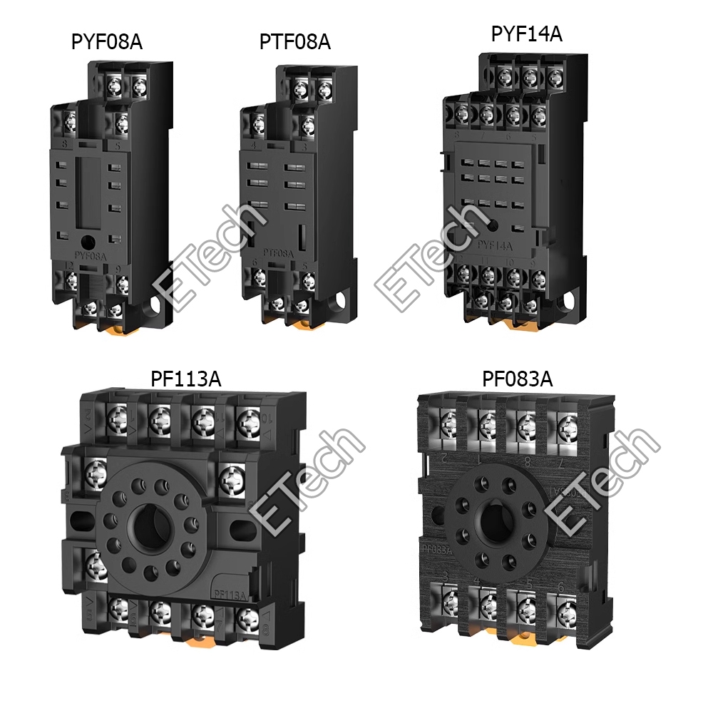 ซ็อกเก็ต รีเลย์ ฐานรีเลย์ Socket Relay Timer PYF08A PYF14A PTF08A ...