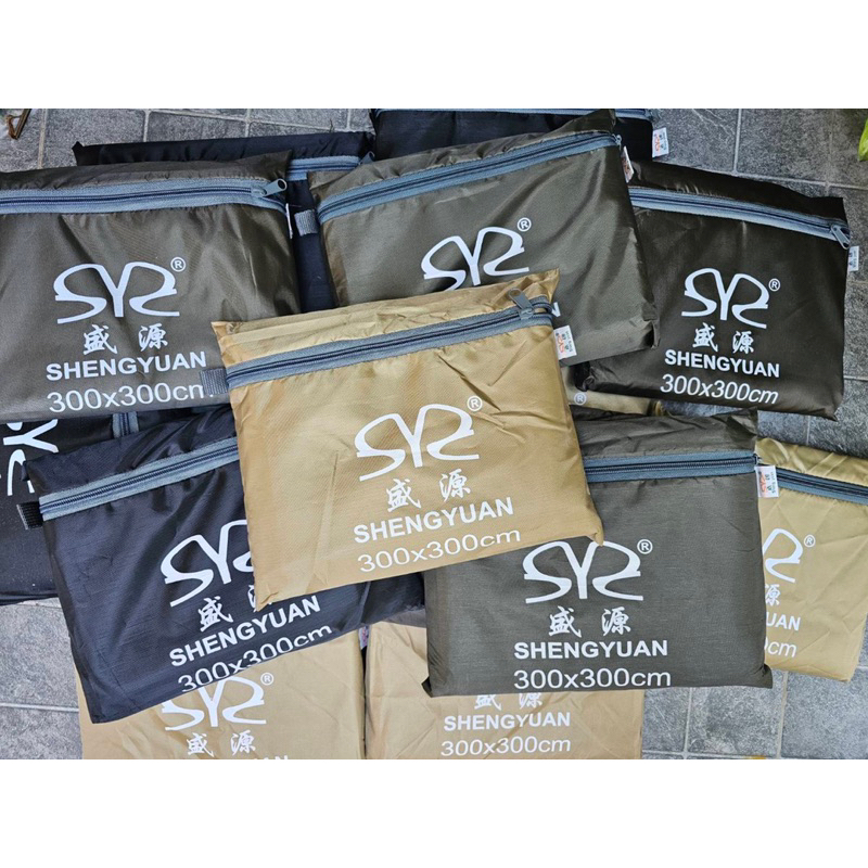 แผ่นปูรองพื้นเต็นท์ กราวชีท ทาร์ป ฟลายชีท flysheet Shengyuan 300x300 cm. เคลือบ UV | Shopee Thailand