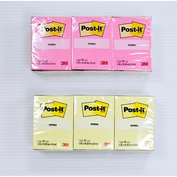 Post it 653 3M กระดาษโน๊ต โพสอิส 1.5in X 2in ยกแพ็ค 12 เล่ม | Shopee Thailand