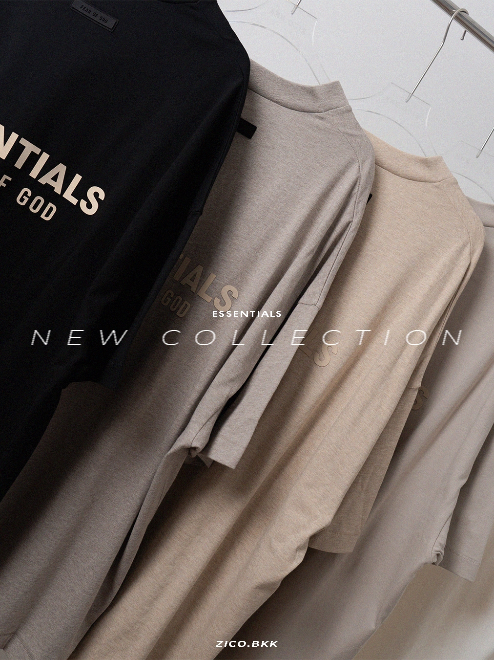 Fear of God Essentials V-Neck Tee (FW23) | Shopee Thailand