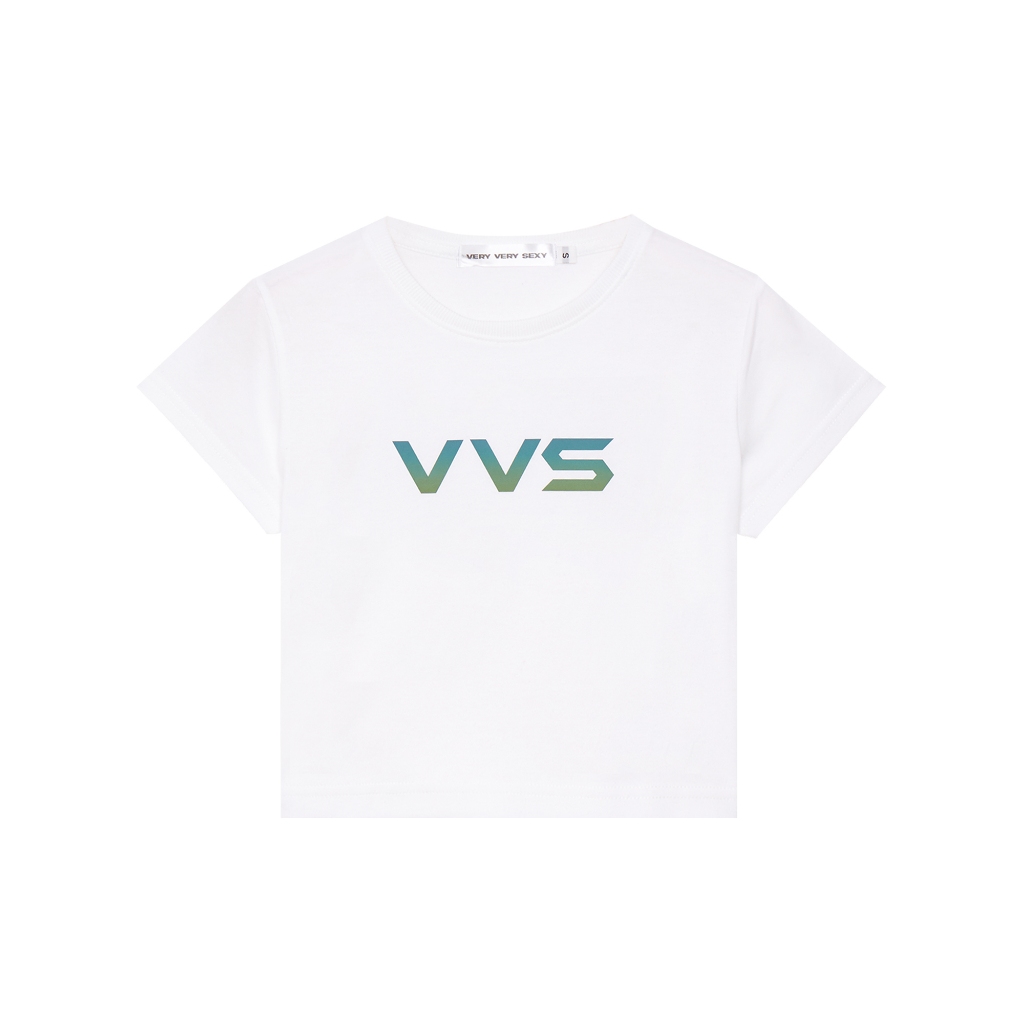 VVS "VVS Reflex Hologram" Baby tee (White) | Shopee Thailand