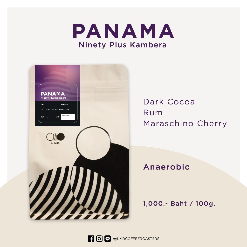 เมล็ดกาแฟคั่วอ่อน Panama Ninety Plus Kambera (100g.) by ...
