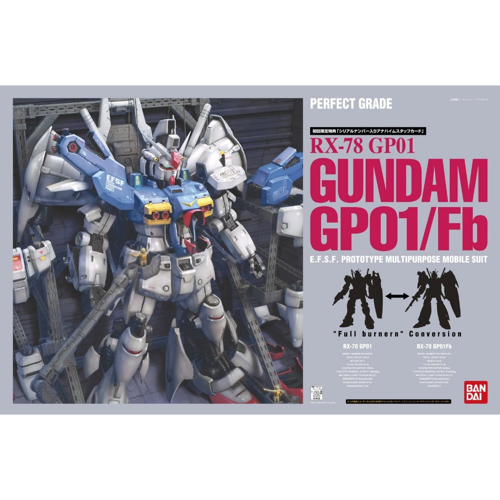RX-78GP01 Gundam GP01/GP01Fb Zephyrantes "Gundam 0083" (PG) 1/60 ...