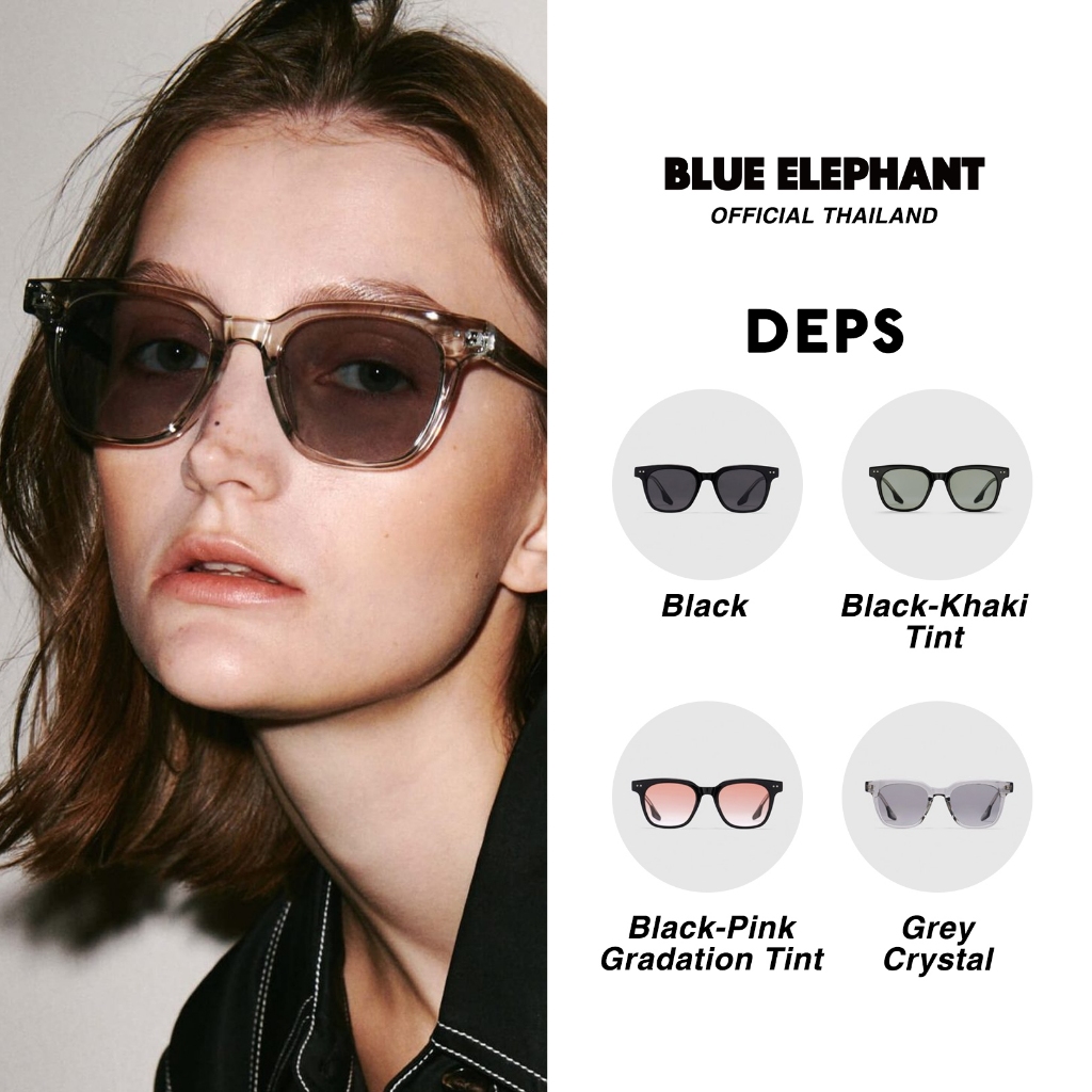 แว่นตากันแดด BLUE ELEPHANT - DEPS (Black, Black-Khaki Tint, Black-Pink ...