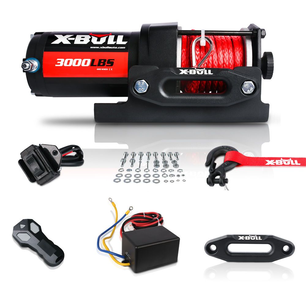 ATV UTV Winch With Synthetic Rope X-BULL 4500LB Electric Winch - 12V ...