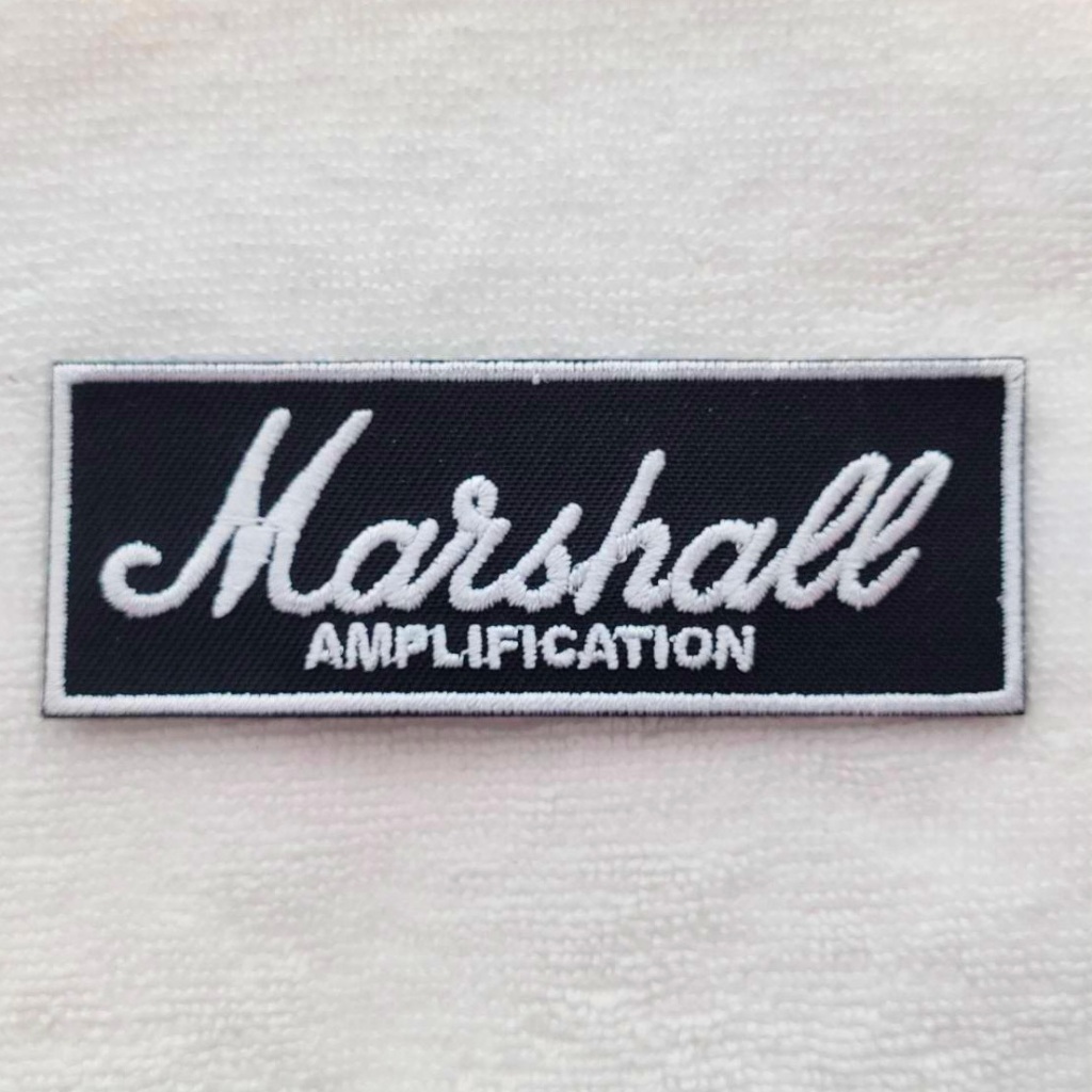 อาร์ม ตัวรีดติดเสื้อ อาร์มติดเสื้อ เครื่องดนตรี แอมป์ แอมป์กีตาร์ ลำโพง Marshall patch มาร์แชล ...