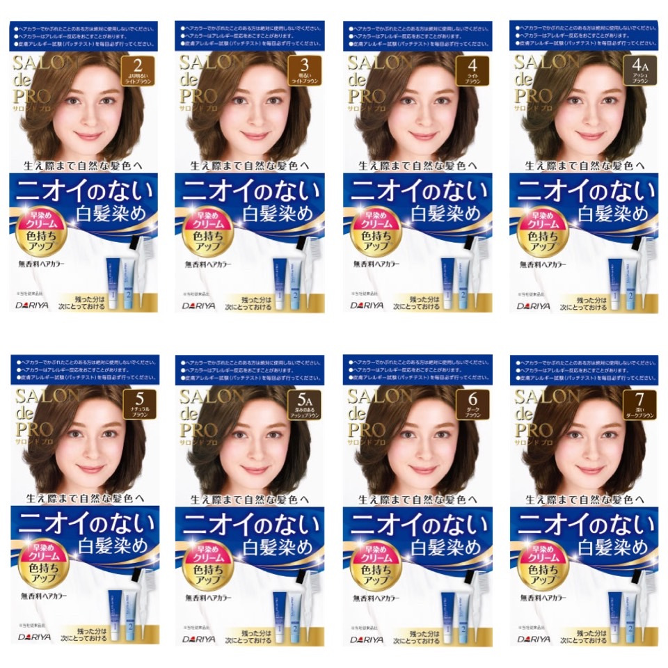 Dariya Hair SALON de Pro Hair Color 6สี สีย้อมผมขาวได้ ไม่มีน้ำหอม ไม่ ...