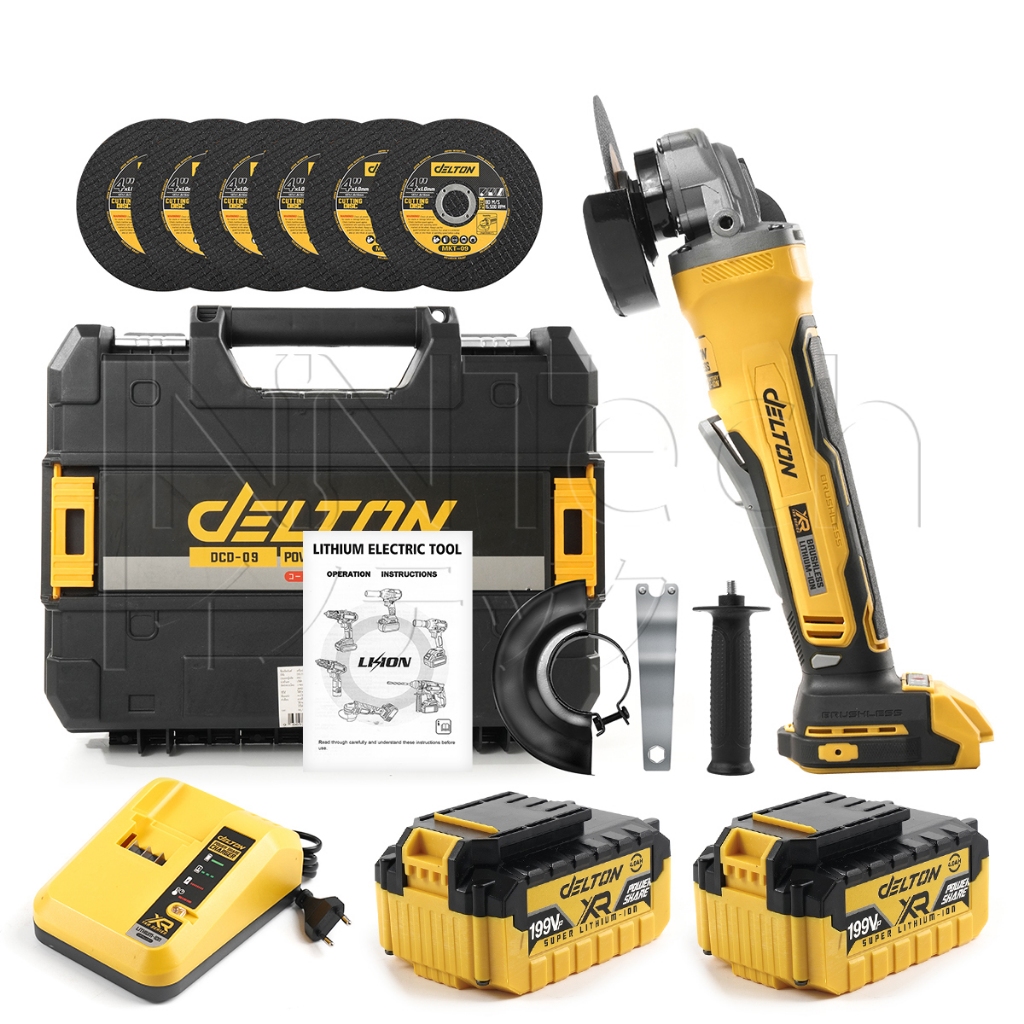 DELTON เครื่องเจียรไร้สาย 4 นิ้ว 99V / 199V YXR Series รุ่น DCD-09 ใช้งานร่วมกับสินค้า Power ...