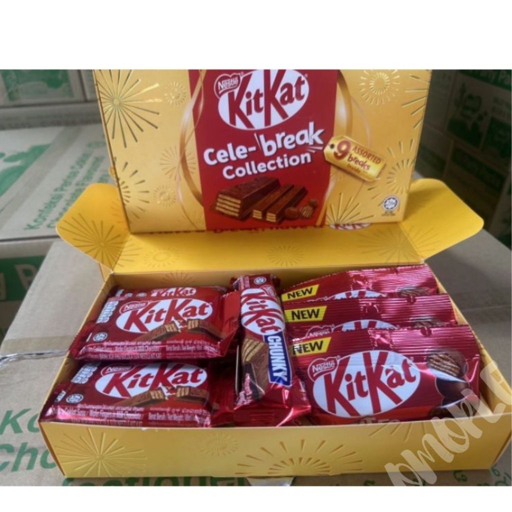 KITKAT Cele Break Collection คิทแคท แพคเกจปีใหม่ 1กล่อง 9ชิ้น รุ่น ...