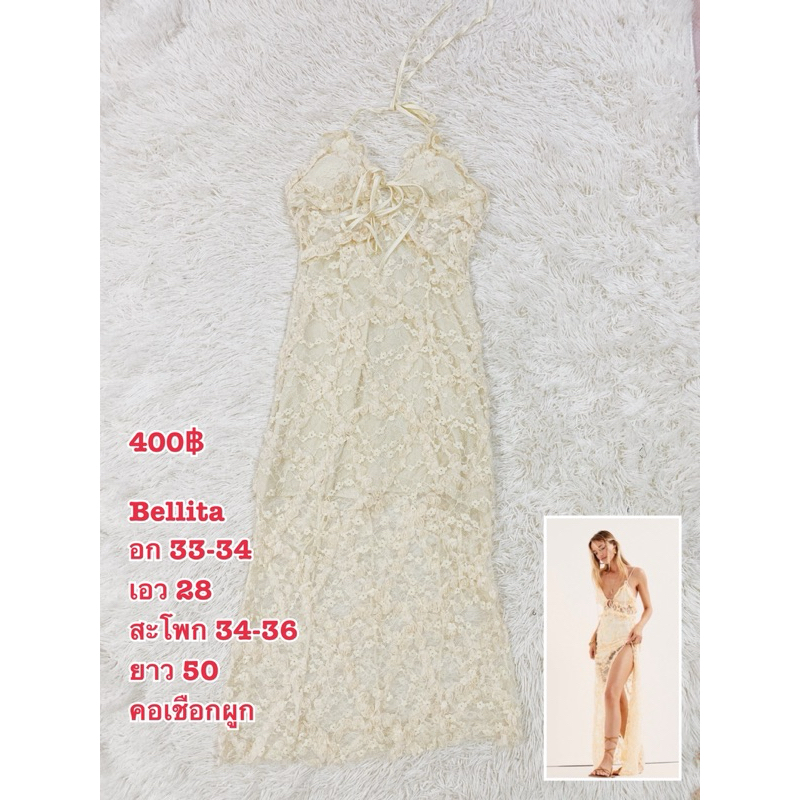 Bellita เดรสผ้าตาข่ายฉลุลายดอก เซ็กซี่มาก | Shopee Thailand
