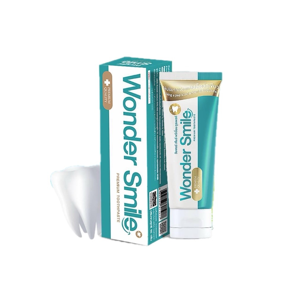 ของแท้ แพ็คเกจใหม่ ยาสีฟัน Wonder Smile Toothpaste วันเดอร์ สไมล์ ทูธพาส ( 80 กรัม) 1 ชิ้น**กรีด ...