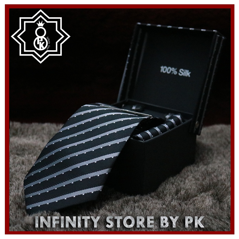 พร้อมส่ง + NEW PACKAGE เซ็ตเนคไท | NECKTIE Handmade ลายทาง SILK 100% ...