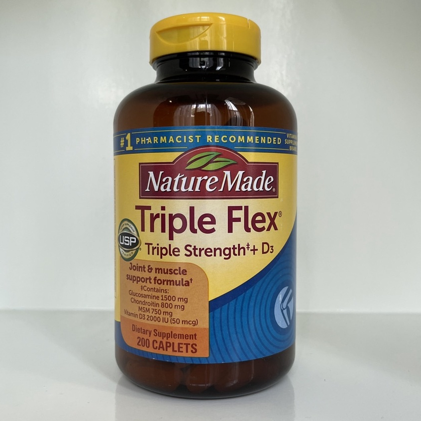 Nature Made Triple Flex Triple Strength + D3 200 Caplets เสริมสร้าง ...