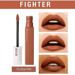 ลิปแมท Maybelline New york Super Stay Matte Ink #75 FIGHTER | Shopee ...