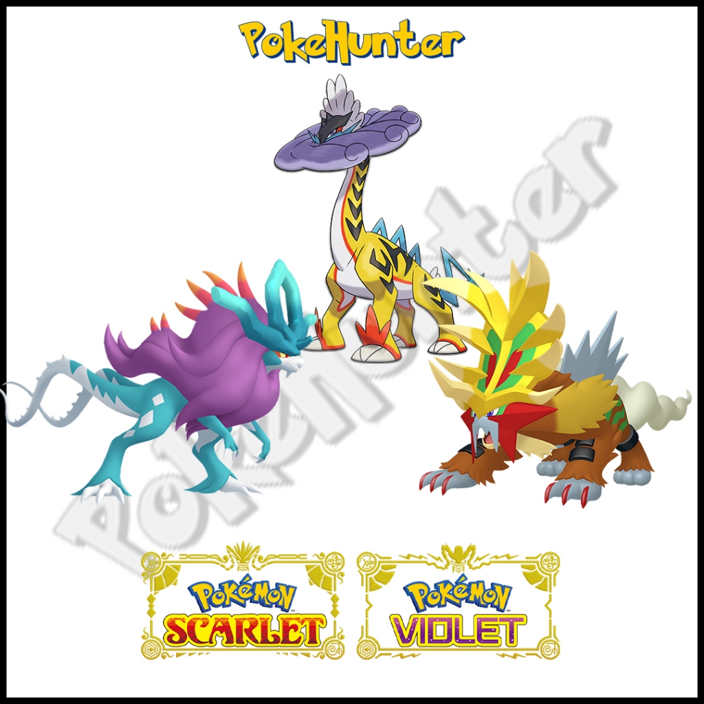 Pokemon Scarlet & Violet Walking Wake / Gouging Fire / Raging Bolt ...