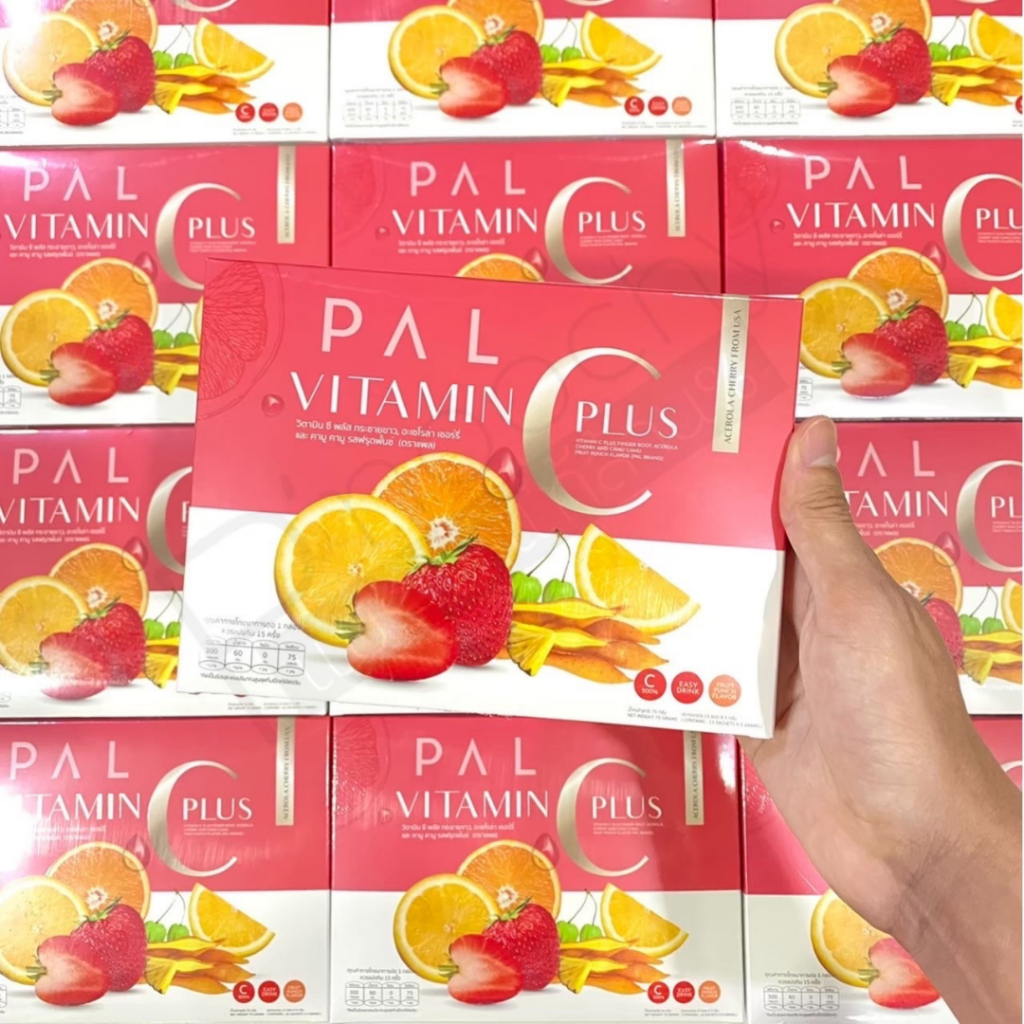 Pal Vitamin C Plus Orange Flavor 15 Sachets (แพล วิตามินซี พลัส รสฟรุต ...