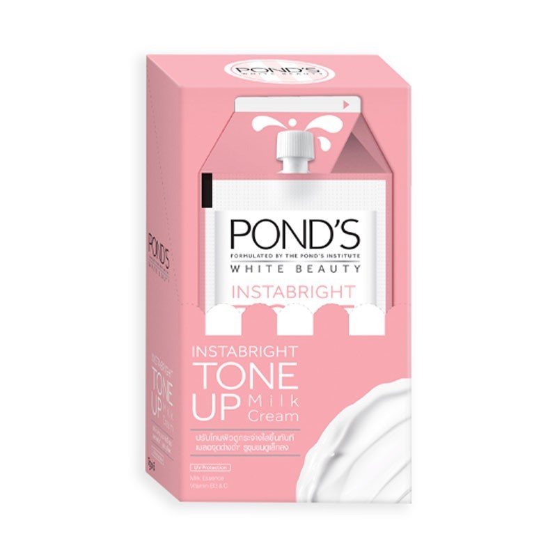 (ยกกล่อง/6ซอง) POND'S Tone Up Milk Cream 7g พอนด์ส โทนอัพ สูตรน้ำนม ...