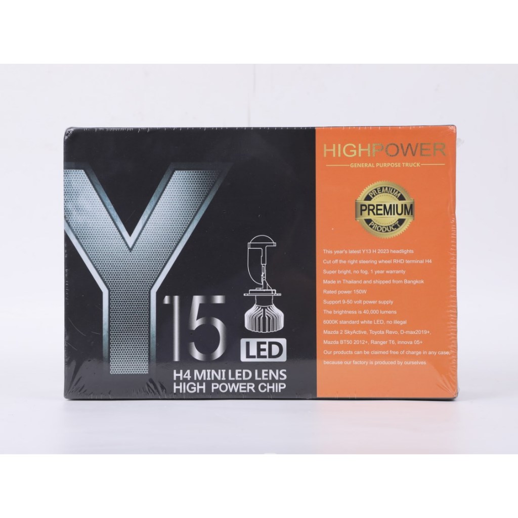 หลอดไฟหน้ารถ Y15 H Model 2024 ล่าสุดของปี คัทออฟ พวงมาลัยขวา RHD ขั้ว H4 รับประกัน 1 ปี สว่างสุด ...