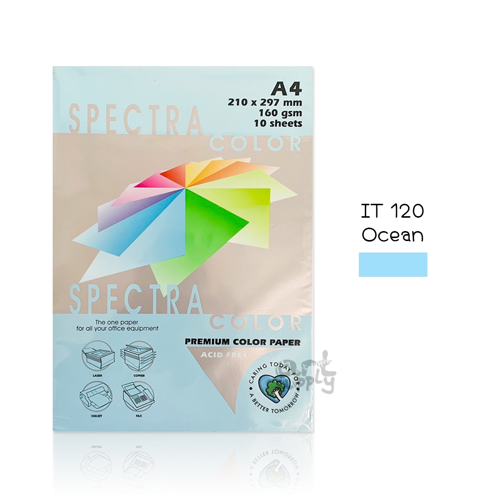 กระดาษสี 2 หน้า Spectra Color Paper A4 160g แพ็ค 10 แผ่น | Shopee Thailand