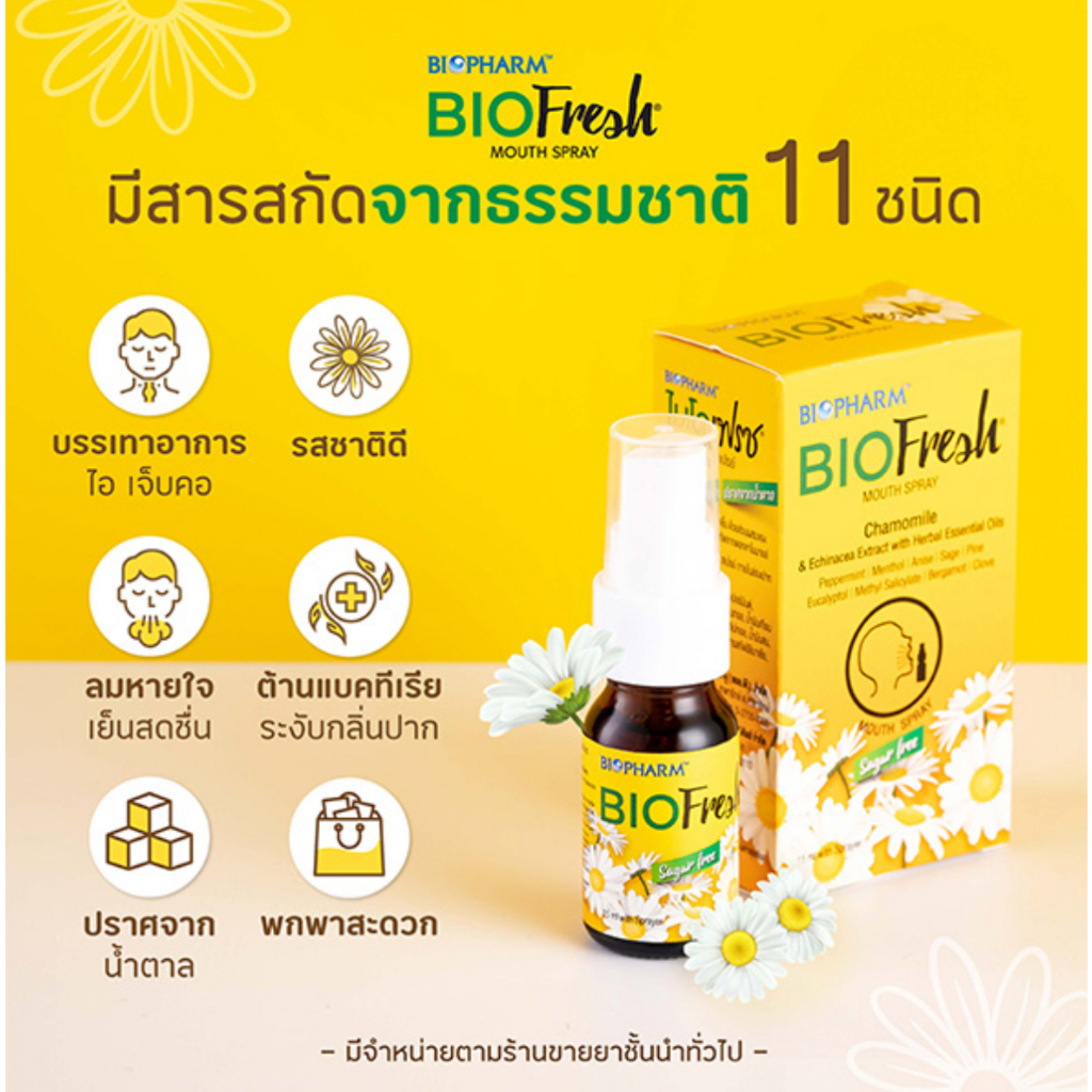 Biofresh Mouth Spray สเปรย์พ่นช่องปากและลำคอ