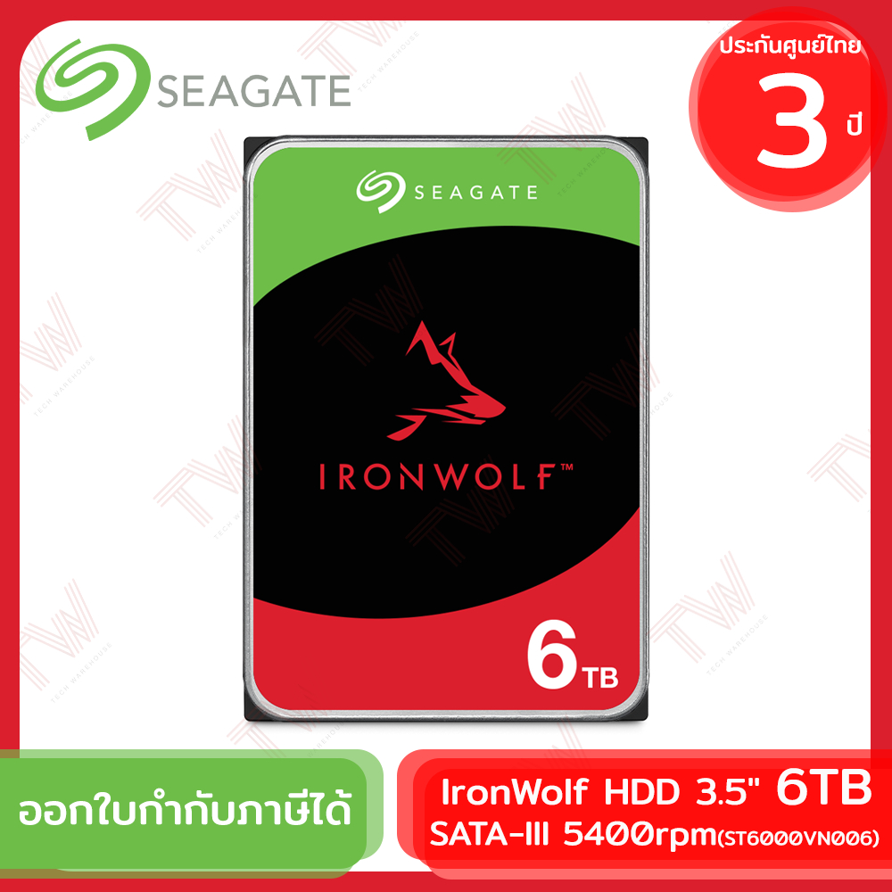 Seagate IronWolf NAS HDD 3.5" 6TB SATA-III 5400rpm (ST6000VN006 ...