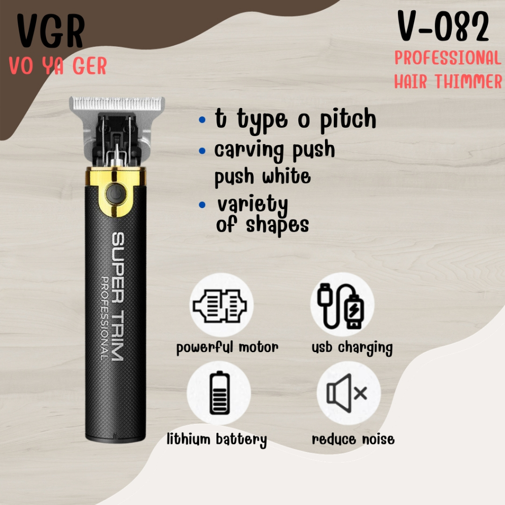 ปัตตาเลี่ยนตัดผมกันขอบไร้สาย VGR-V 082 | Shopee Thailand