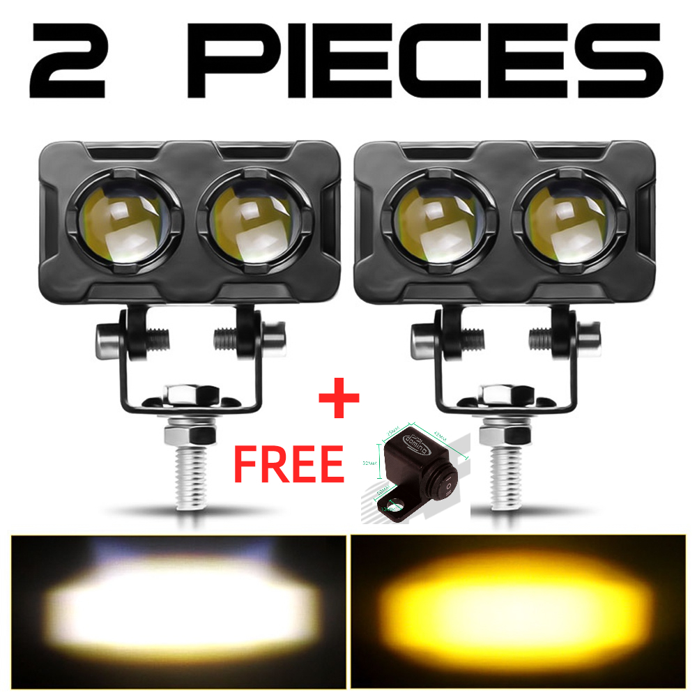 Spotlight Laser Gun For Motorcycle Driving Light Color Yellow White 2 ...