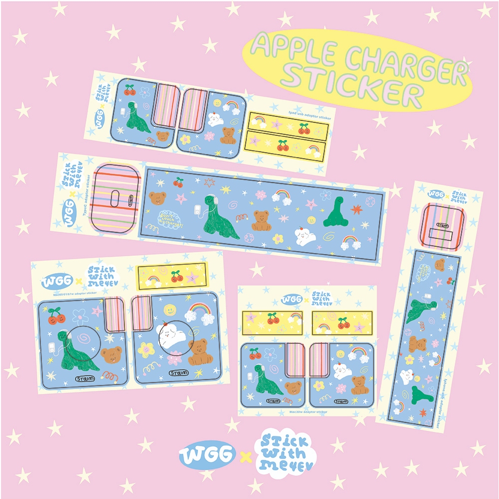 มีลายใหม่! WGG x Stickwithme4ev Charger sticker สติกเกอร์ติดหัวชาร์จลาย ...