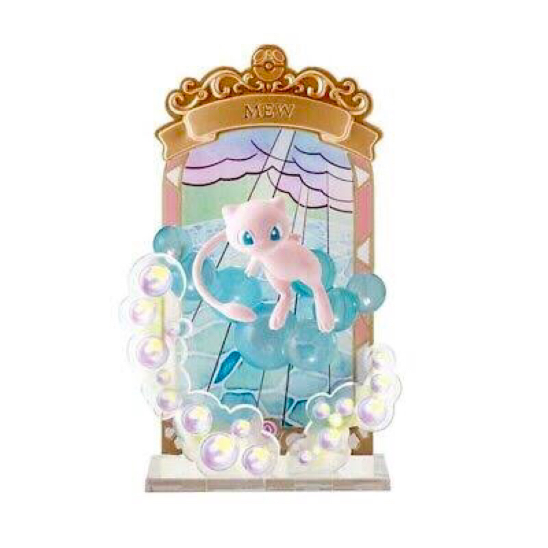 RE-MENT Pokemon Stained Glass Collection Mini Figure Toy Mew #โปเกม่อน ...