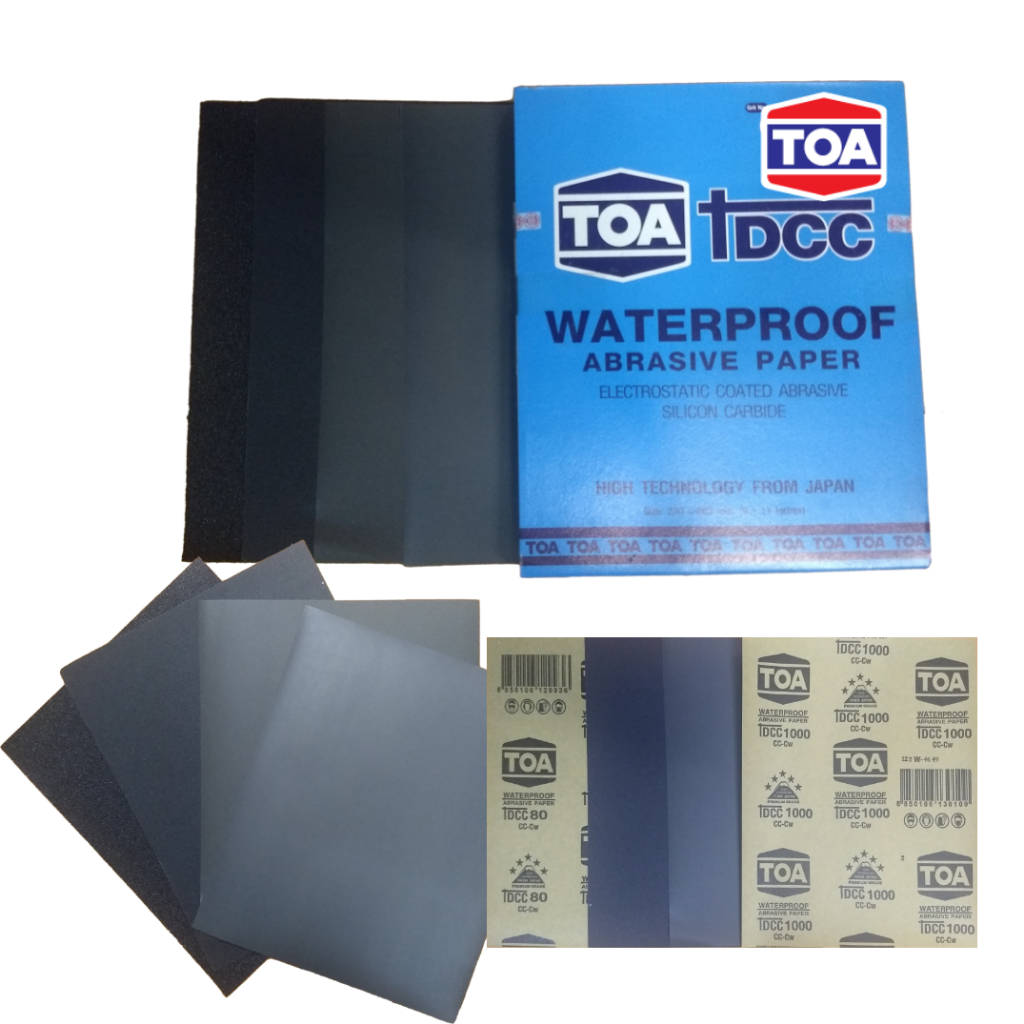 กระดาษทราย กระดาษทรายน้ำ ทีโอเอ, Waterproof abrasive paper TOA | Shopee ...
