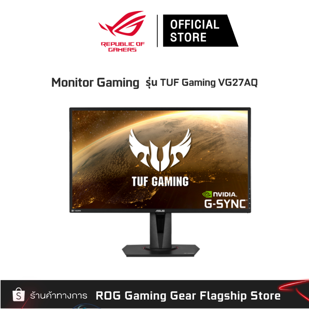 ASUS TUF Gaming VG27AQ HDR Gaming Monitor – 27 inch WQHD | Shopee Thailand