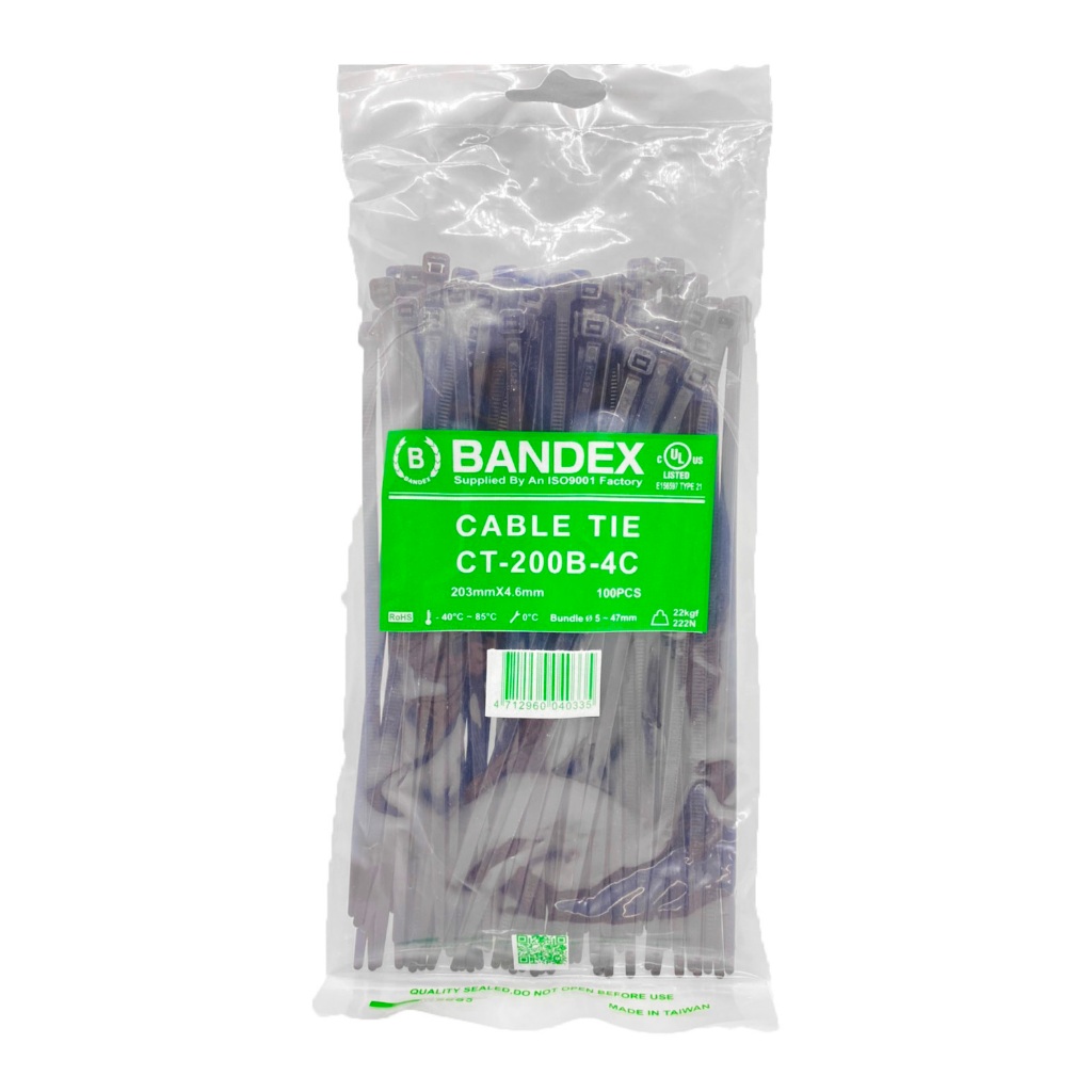BANDEX Cable Tie เคเบิ้ลไท มี 3 ขนาดให้เลือก 4 นิ้ว 6 นิ้ว 8 นิ้ว สีขาว ...