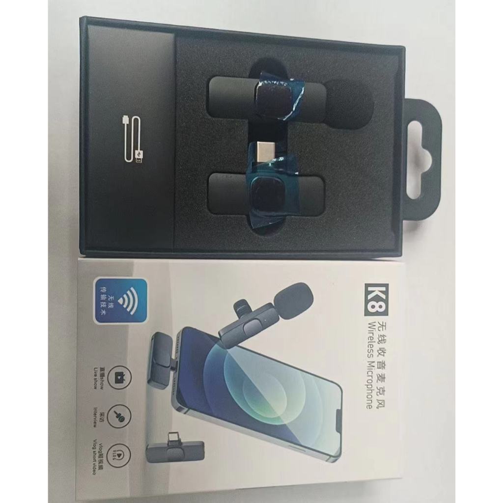 ไมค์ไร้สายไมโครโฟน lavalier ขนาดเล็ก รุ่นK8และK9.k11.k60.j11.j13 ชาร์จมือถือได้ อินเทอร์เฟซ ...