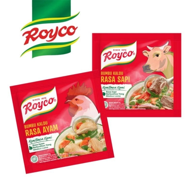 Royco Bumbu Kaldu Rasa Ayam & Sapi 8g (36pcs) รอยโค เครื่องปรุงน้ำซุปรส ...
