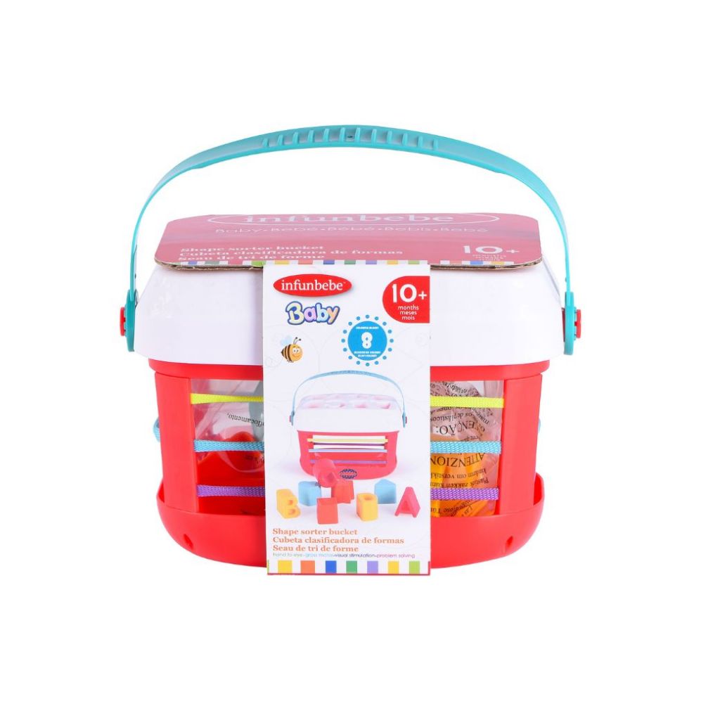 Wel-B x Infunbebe Shape sorter bucket(8 blocks) (ถังเรียงรูปร่าง) - ของ ...