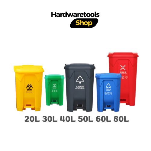 ถังขยะแบบเหยียบ ทรงเหลี่ยม ถังขยะ ถังขยะพลาสติก แบบเหยียบ 20L 30L 50L 80L 100L ถังขยะกทม. ถังขยะ ...