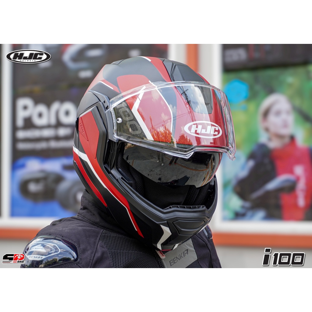 หมวกกันน็อคยกคาง HJC รุ่น i100 สไตล์ Filp Back ลายใหม่ล่าสุด ส่งไว ...