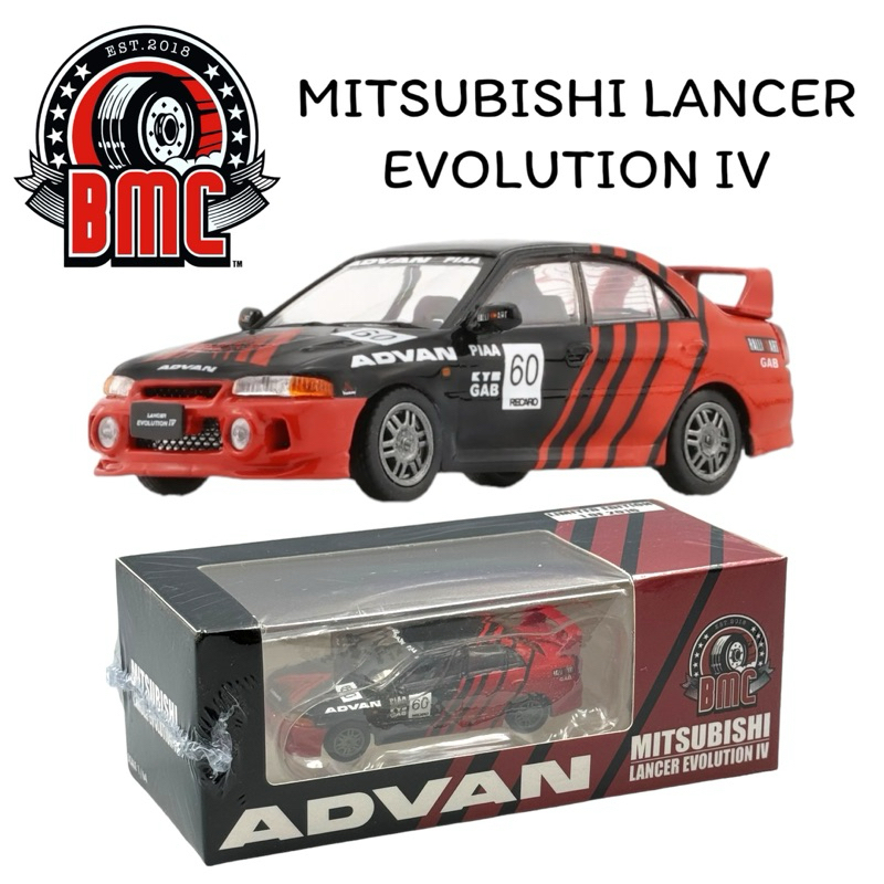 BM Creations | MITSUBISHI LANCER EVOLUTION IV ADVAN สเกล 1:64 | Shopee Thailand