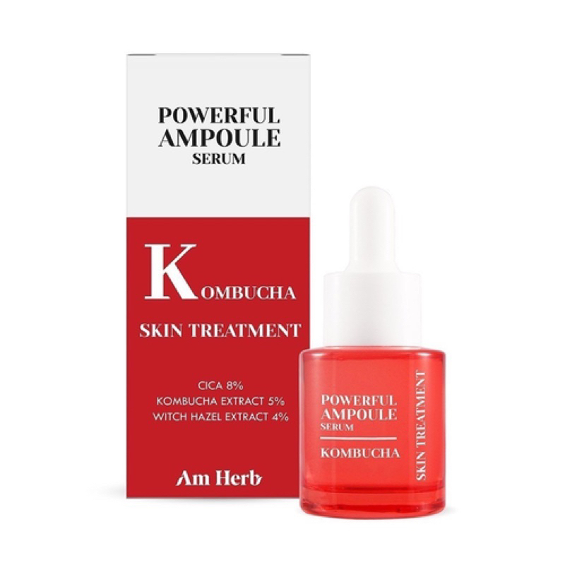 AM HERB POWERFUL KOMBUCHA SKIN TREATMENT AMPOULE SERUM เซรั่มลกรอยดำ ...