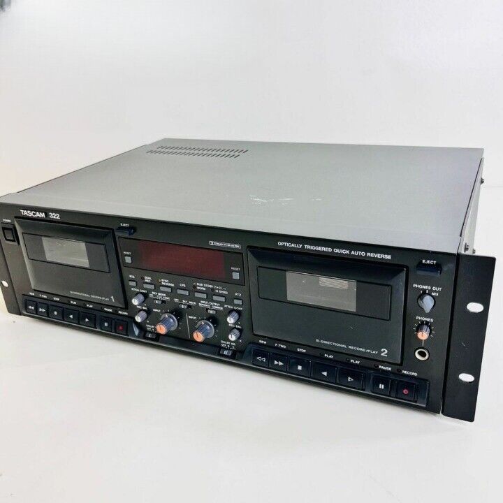 เครื่องเล่นเทป TASCAM Model 322 Professional Dual Cassette Deck Player ...